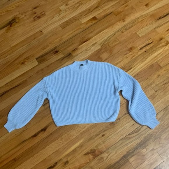 Forever 21 | Sweaters | Forever 2 Powder Blue Boxy Sweater Size S ...